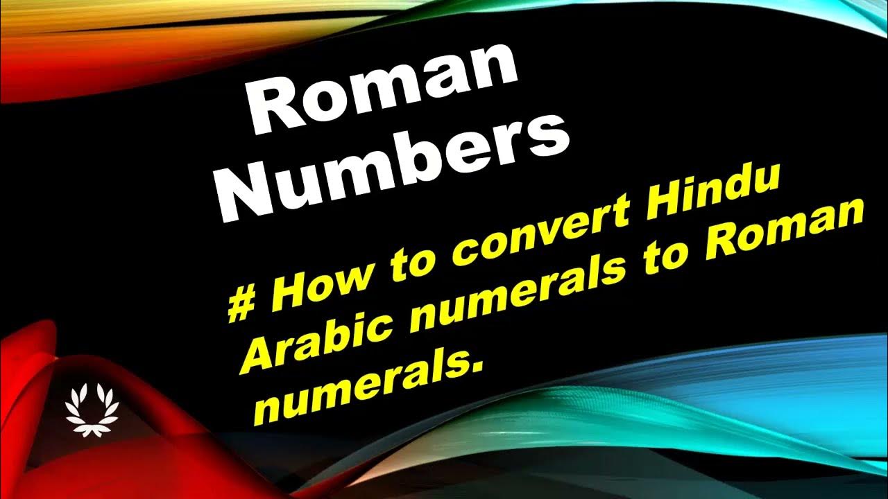 integer to roman II hindu arabic to roman - YouTube