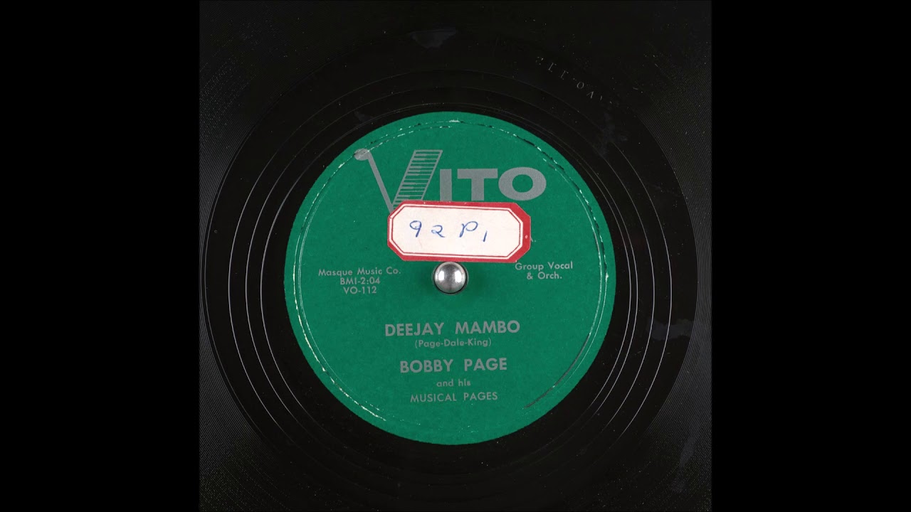 Deejay mambo-Bobby Page and his musical page - YouTube