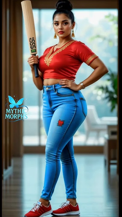 Desi Cricket Queen 🔥 | Bold & Beautiful Look #MythicMorphs #Shorts - YouTube