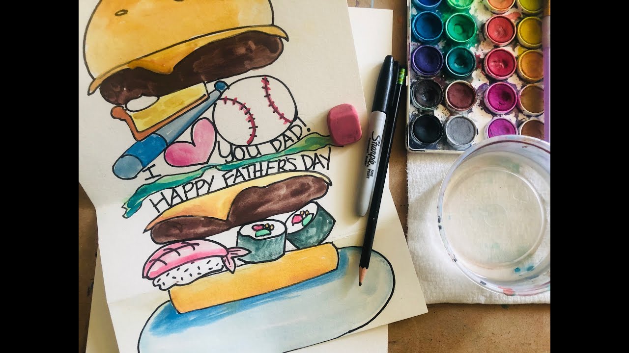DIY CRAFTS by Viridian Art- FATHERS DAY SURPRISE BURGER - YouTube