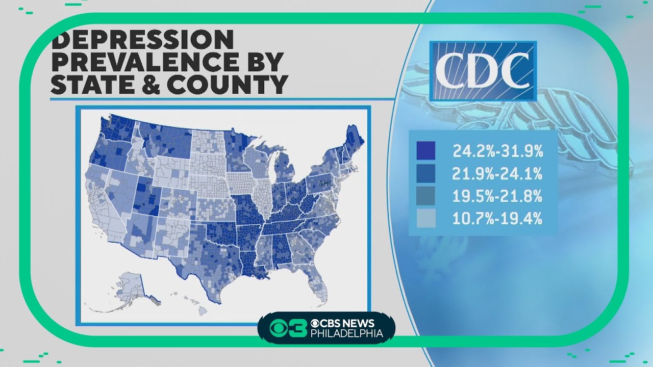 New CDC study says depression rates in the U.S. varies on where you ...