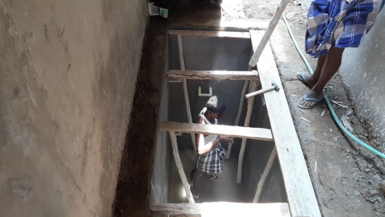 Amazing formwork in 7×4 water tank manual centering and reinforcement ...