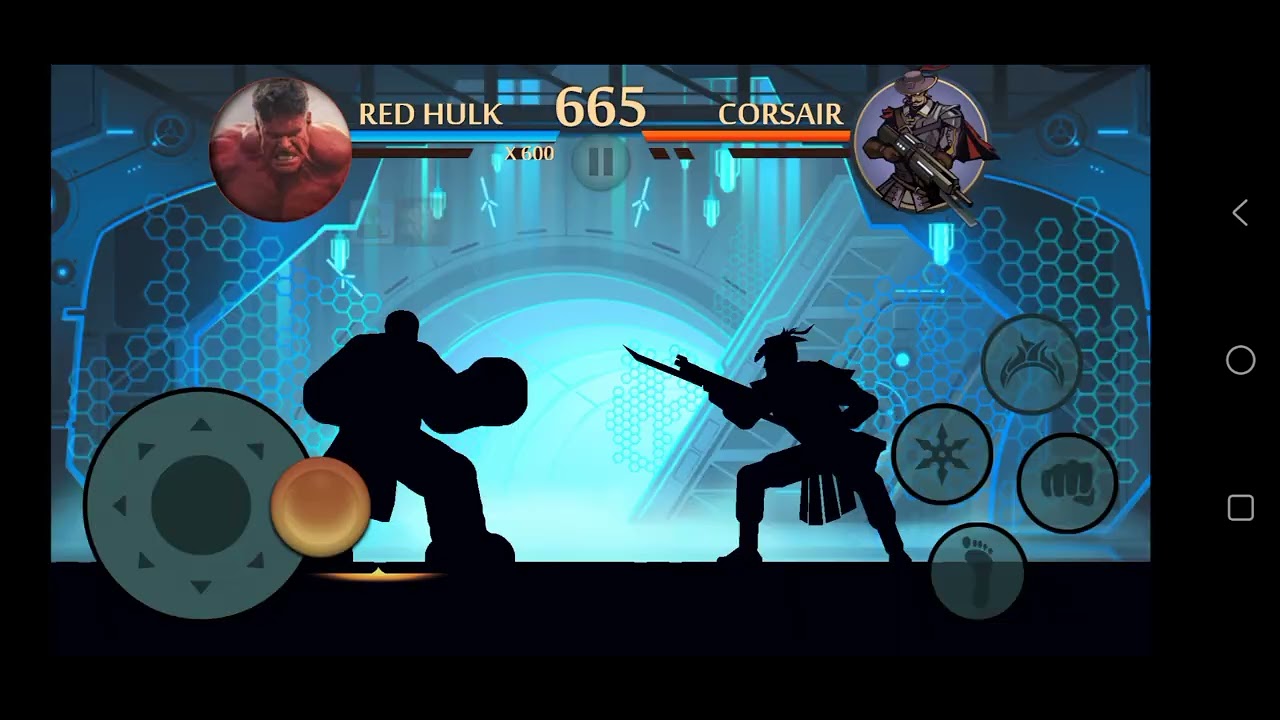Shadow fight 2 red hulk vs titan and bodyguards - YouTube