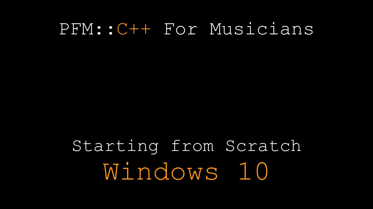 PFM Starting From Scratch Windows 2021 - YouTube