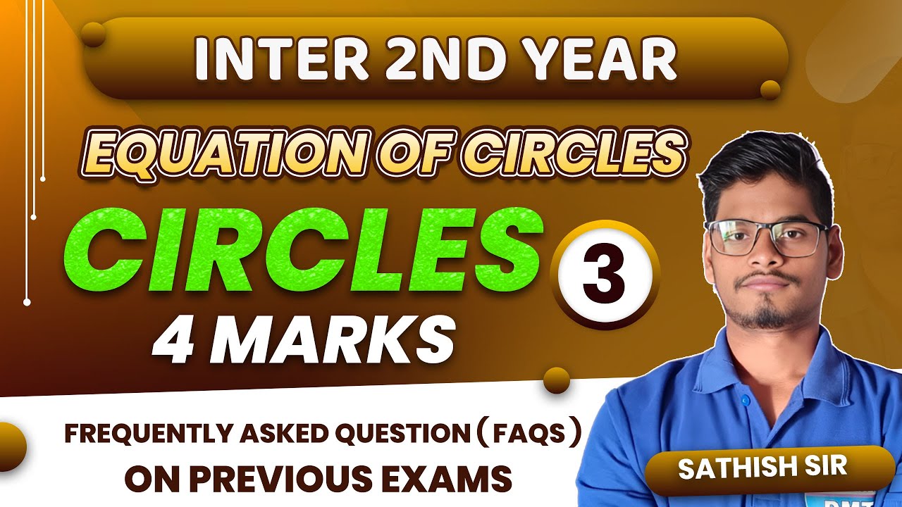 Circles - Equation of Circles Problems || Inter Maths 2B | 4 Marks imps | Inter 2nd Year Maths ...