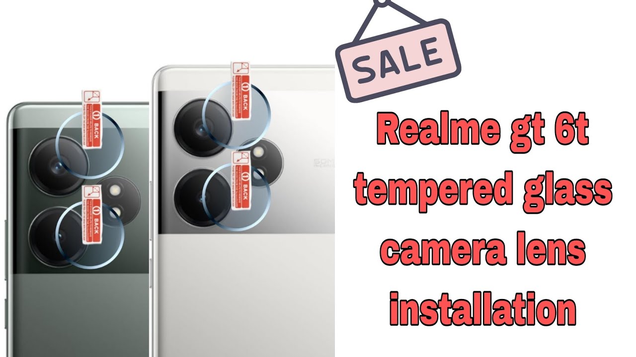 Realme gt 6t camera lens protector installation screen guard tempered ...
