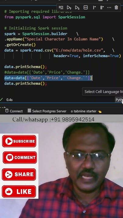 Mastering Pyspark DataFrame: Escaping Special Characters in Column Names #shorts - YouTube