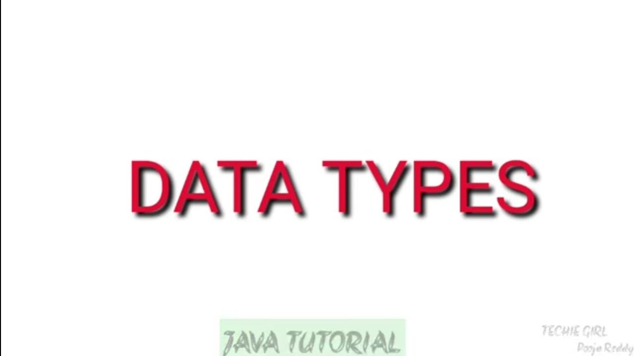 Basic Java for Begginers-3 | DataTypes in java - YouTube