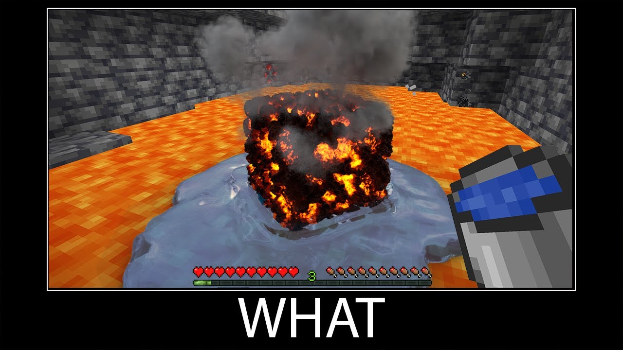 Minecraft wait what meme part 91 realistic minecraft Magma block - YouTube