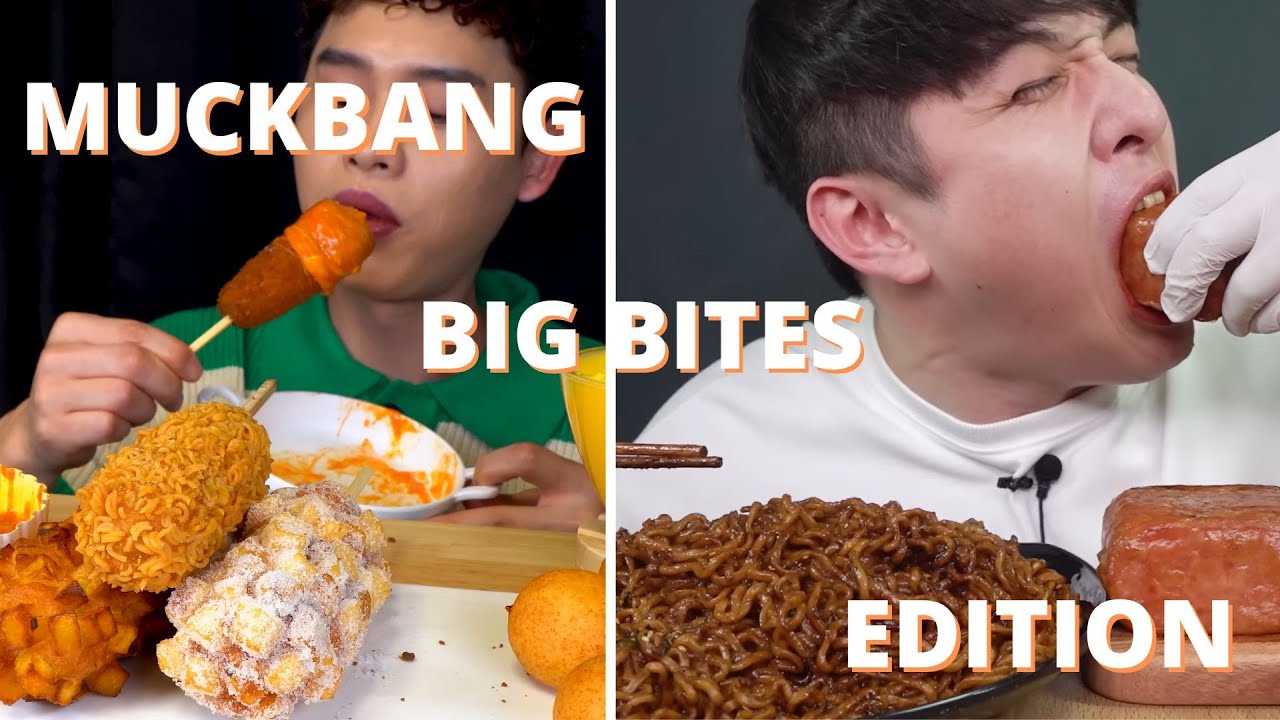 muckbangers taking BIG BITES - YouTube