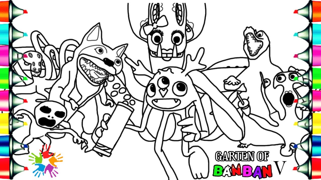 Mr. KICKSTER / Garten of Banban 5 New Coloring Pages / How to Color All ...
