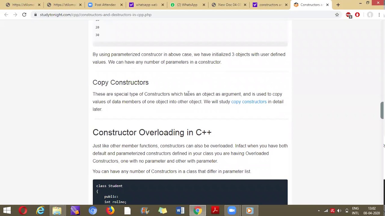 Constructors in C++ - YouTube