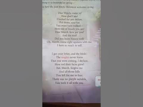 STD VII(A,B,C)-Eng. Lit.-Dear March Come in POEM (PART 3) By Ms Amrita ...