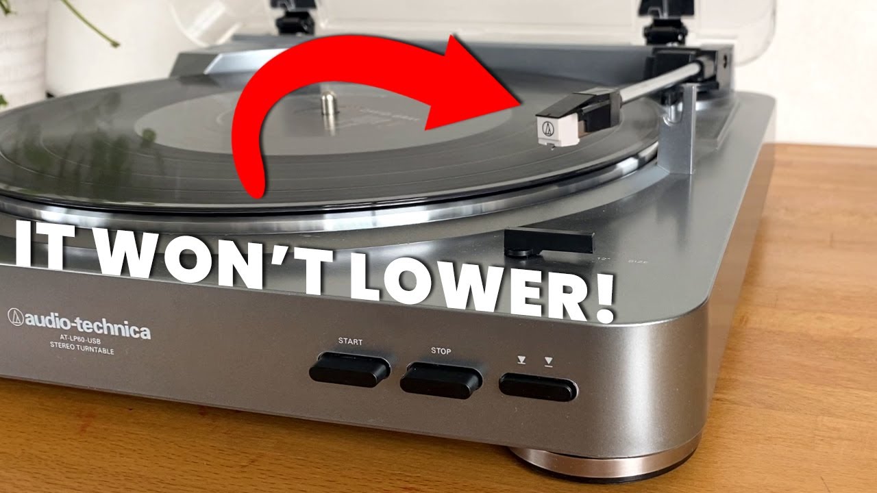 Tone Arm Won´t Lower on Audio-Technica AT-LP60 - YouTube