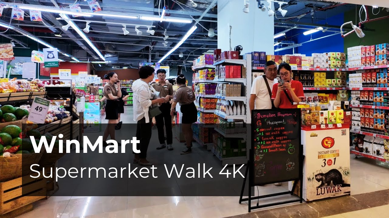 WinMart Vincom Tran Phu Supermarket Walk 4K | Sunday Afternoon Vibes ...