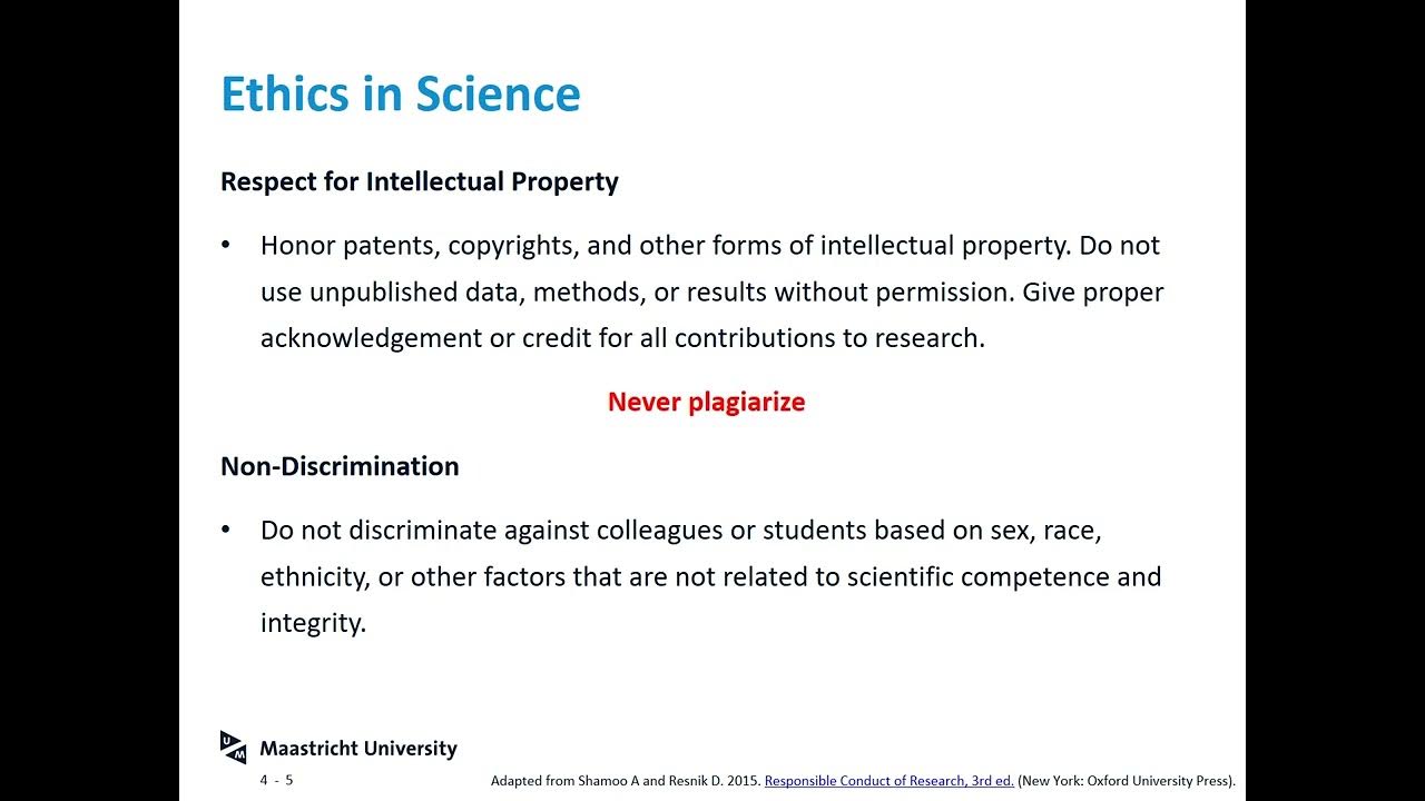 Lecture 3 Part III Ethics in Science - YouTube