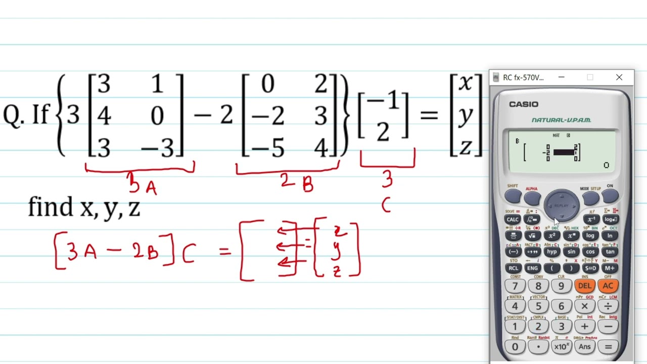 Matrix operation in Calculator | Matrix addition | Matrix ...