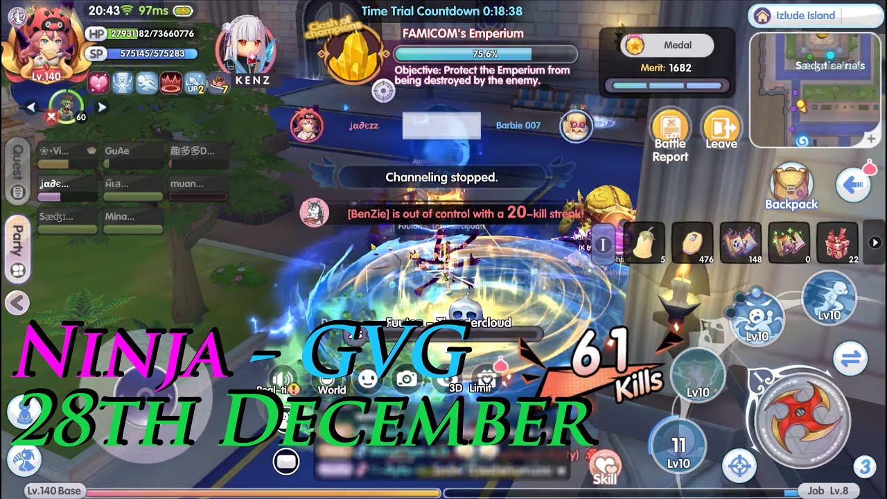 Ninja - GVG 28th December | rox | Ragnarok X: Next Generation - YouTube