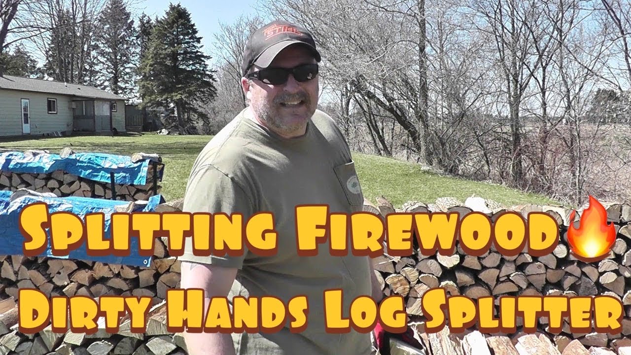 Splitting Firewood Dirty Hands Log Splitter - YouTube
