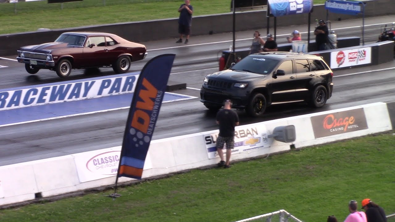 Nova vs Fox Body Mustang, Trackhawk & Camaros - 1/4 Mile Drag Racing ...