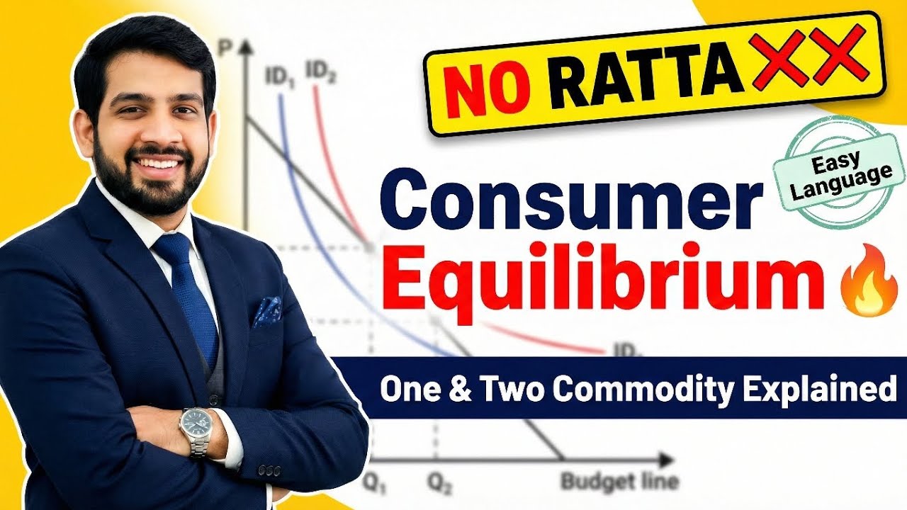 Consumer Equilibrium – Part 2🔥 | One & Two Commodity | Indifference ...
