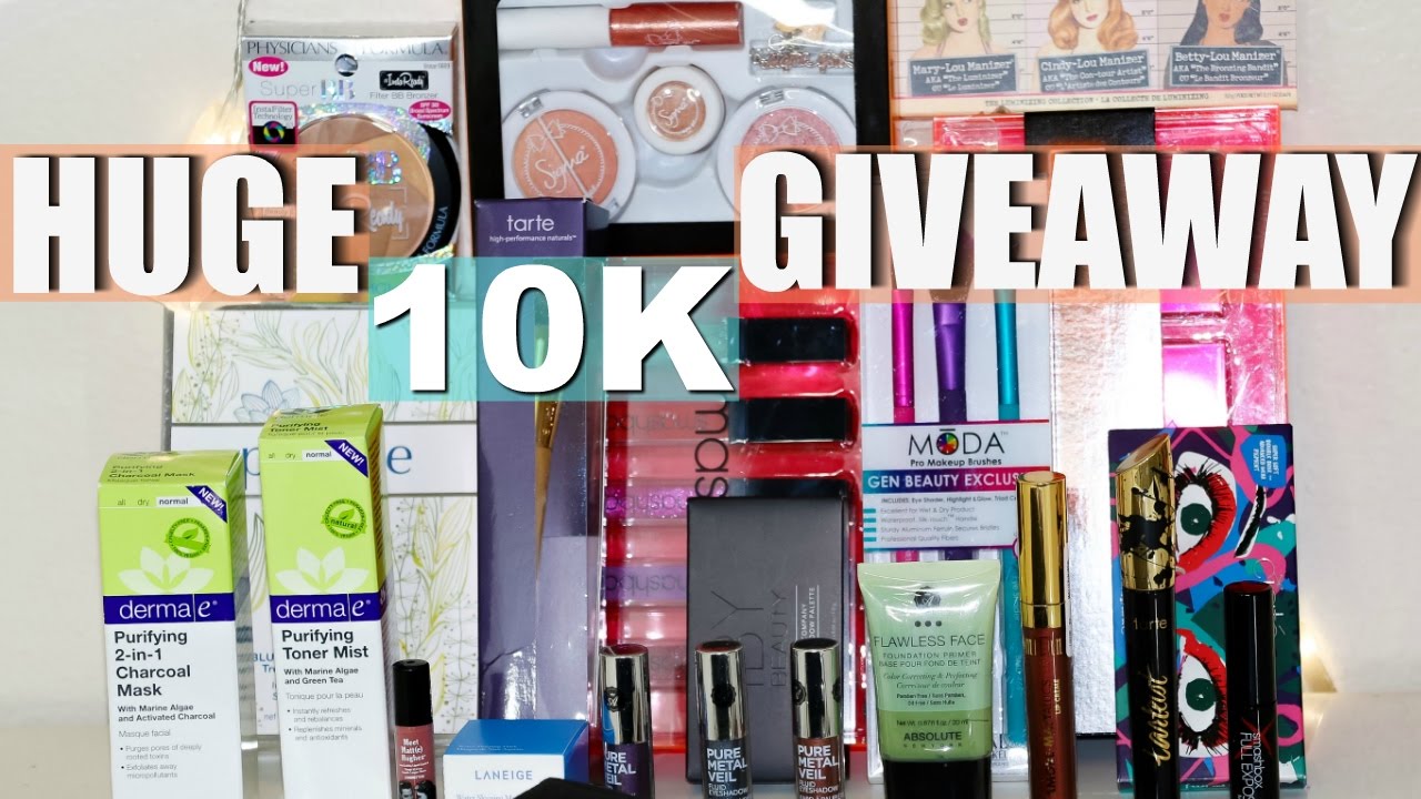 Huge 10K International Giveaway 2017 ️ Open, Smashbox, Derma E, Ciate ...