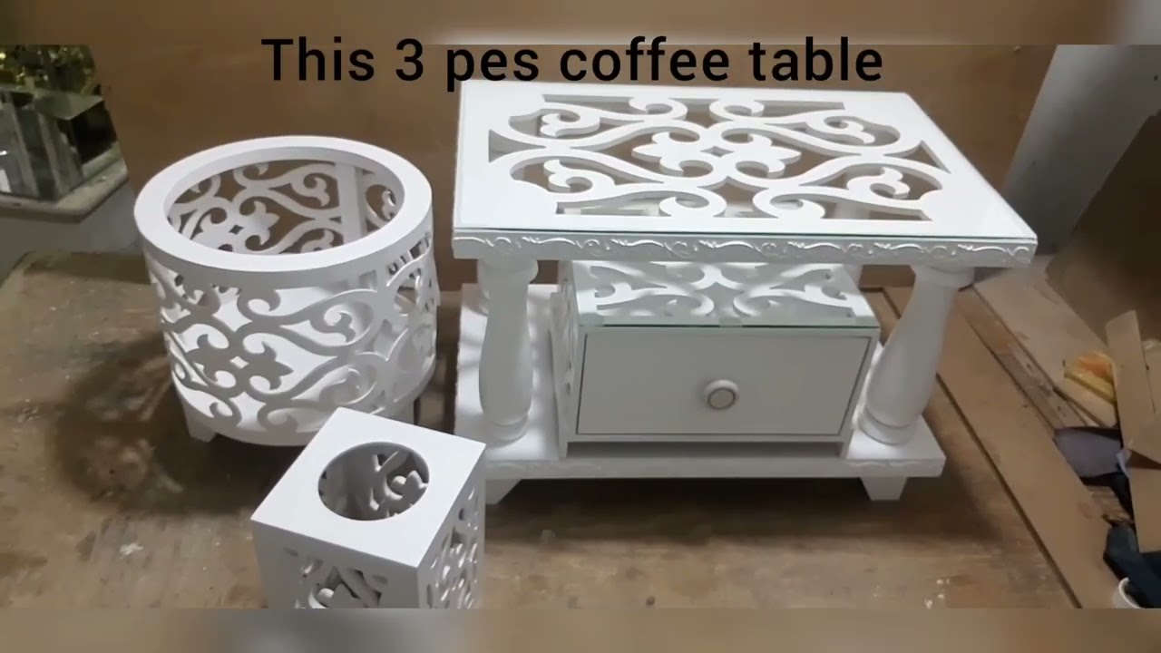 Wooden Coffee Table Idea - Ethiopian Coffee Table 3PCS Set - YouTube