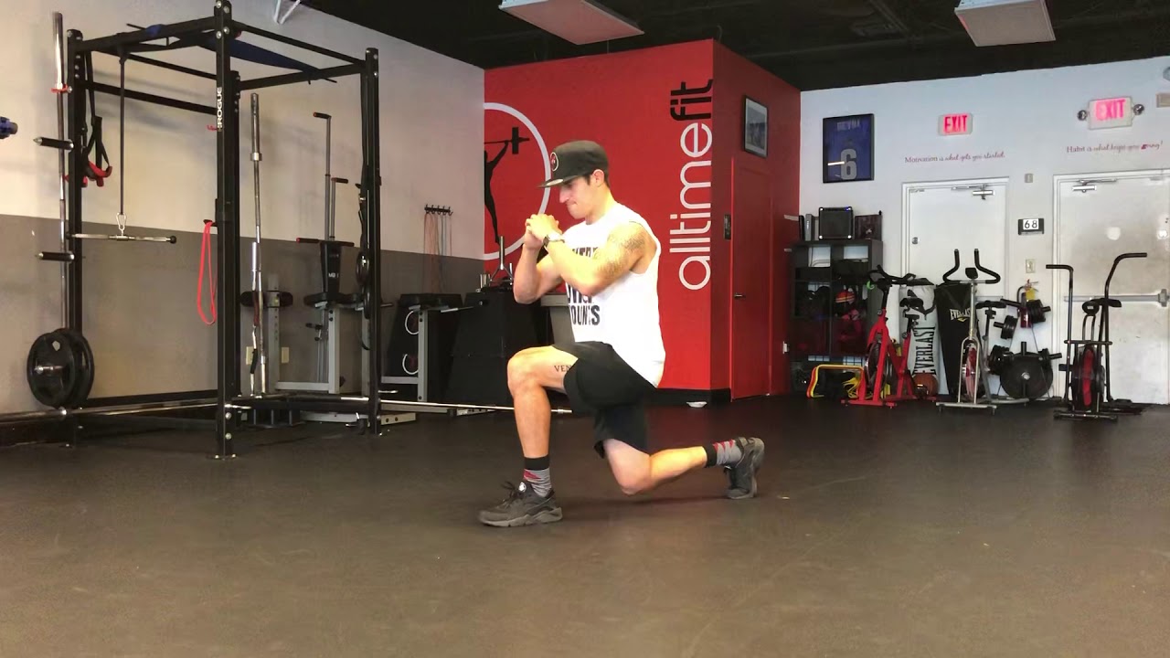 Step Back Lunge Pulse - YouTube