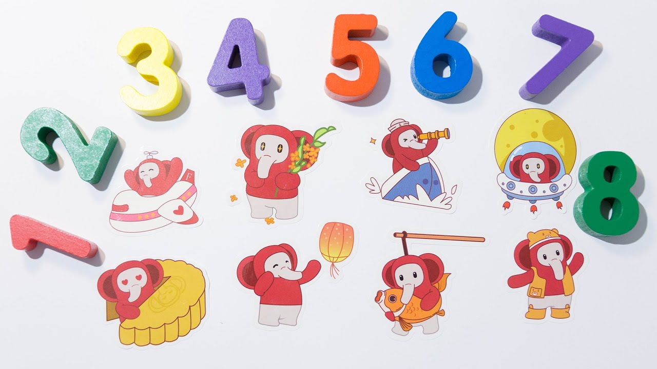 Counting numbers | learn Counting numbers 1 to 8 📘 123 Counting for ...