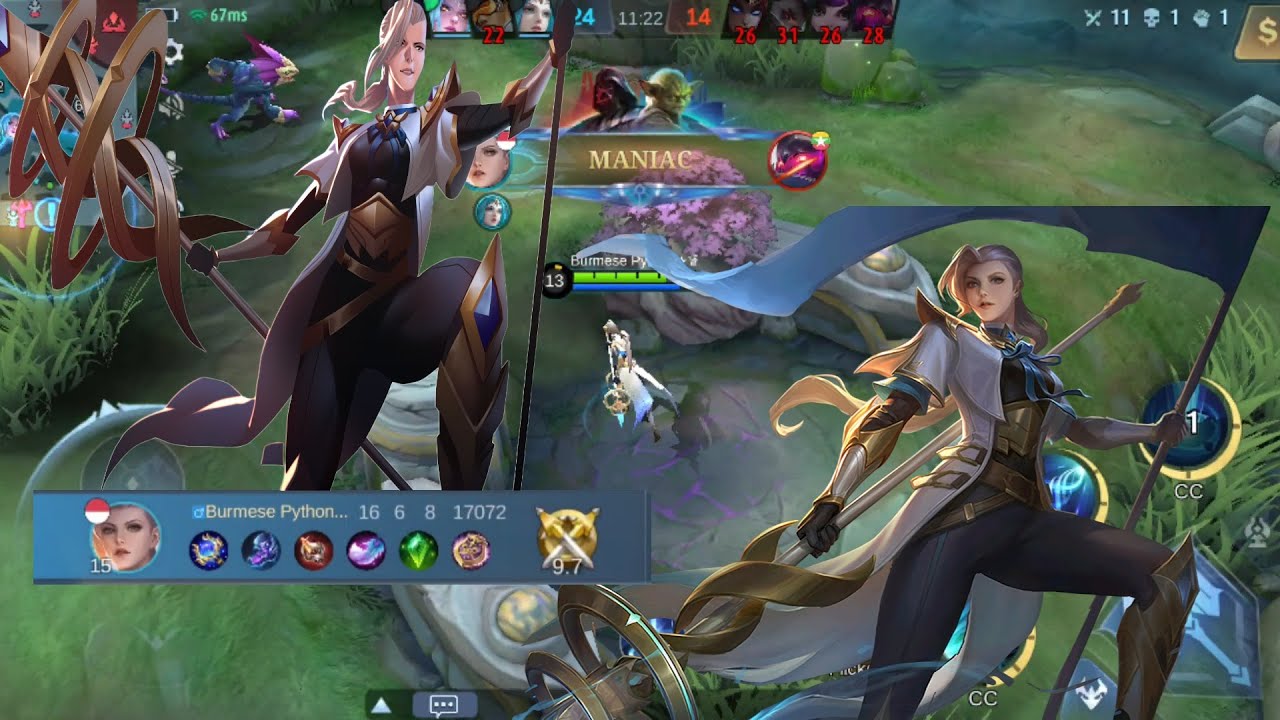 Mibb silvanna highlightManiac combo attack best mage #mobilelegends# ...
