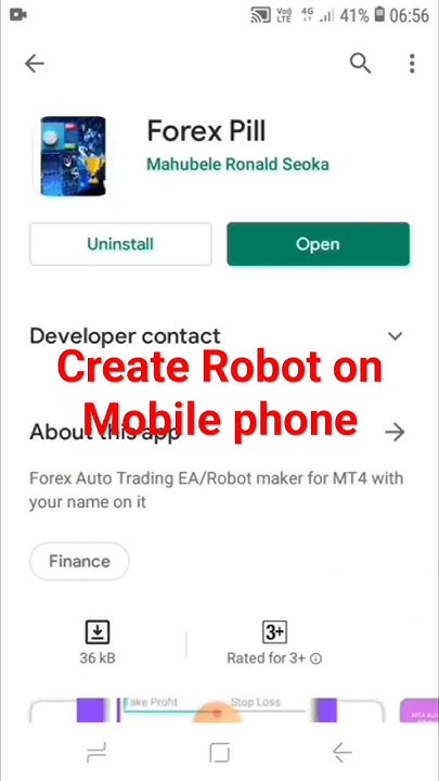 Create Robot on mobile #smartphone #technology #forex phone - YouTube