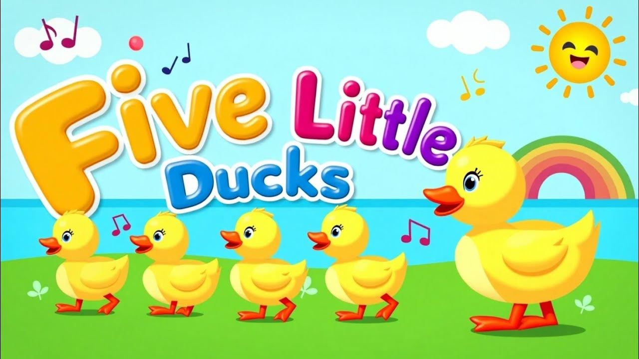 Five Little Ducks| Nursery rhyme & kids Song | #kids playtime rhythm ...