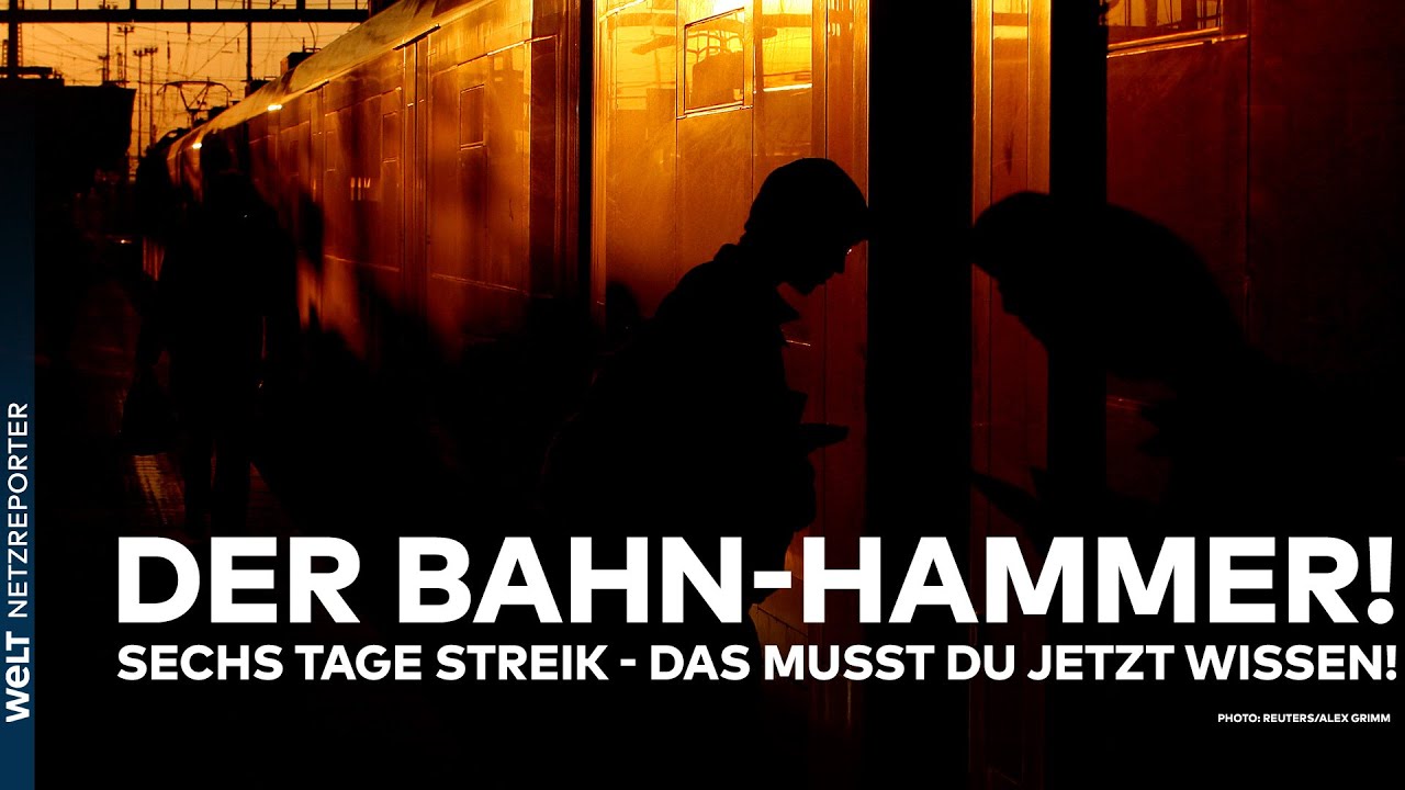 DEUTSCHLAND: Hammer bei der Deutschen Bahn! GDL streikt sechs Tage lang ...