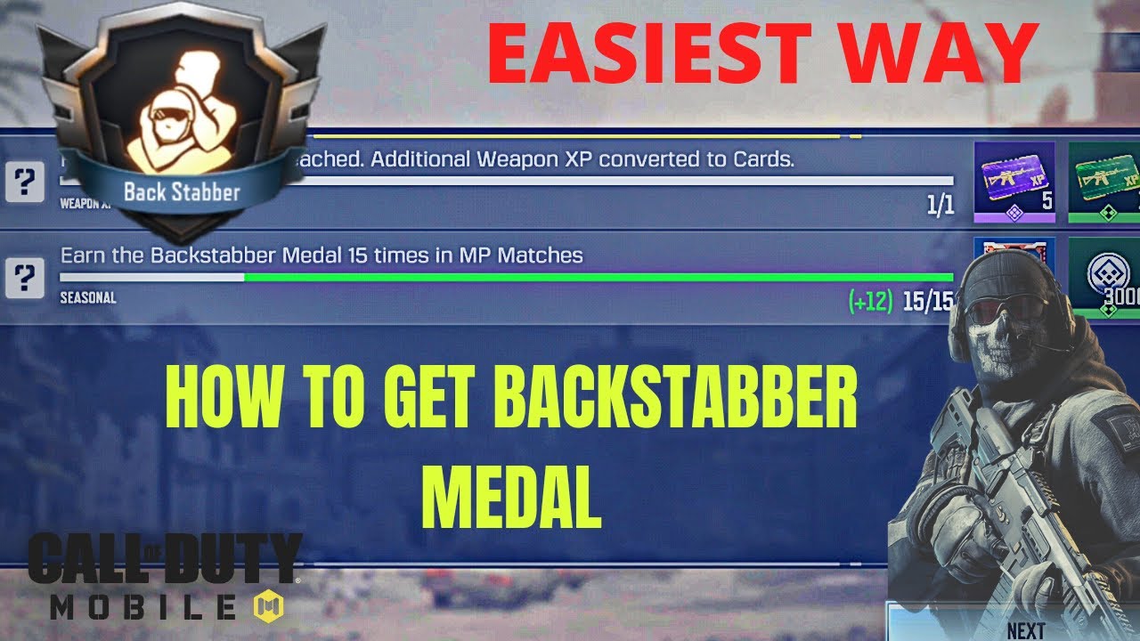 HOW TO GET BACKSTABBER MEDAL IN CODM | EASIEST WAY TO GET BACKSTABBER ...