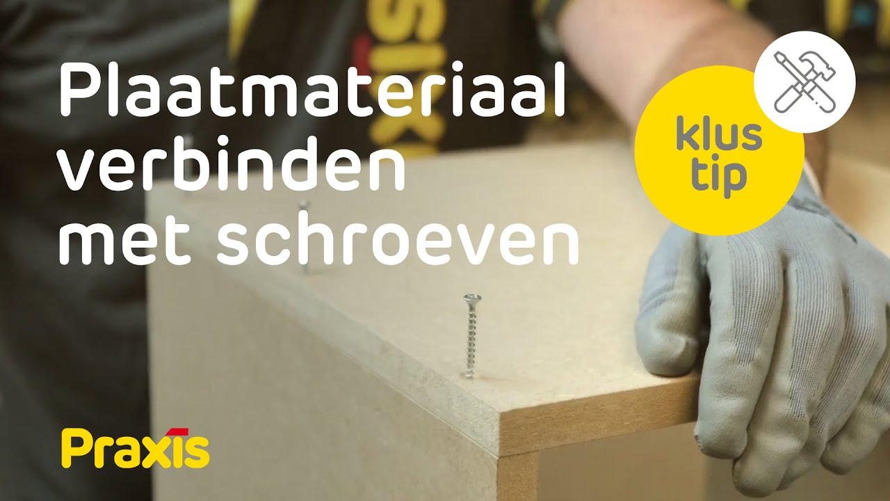 Plaatmateriaal verbinden met schroeven | Klustip Praxis - YouTube