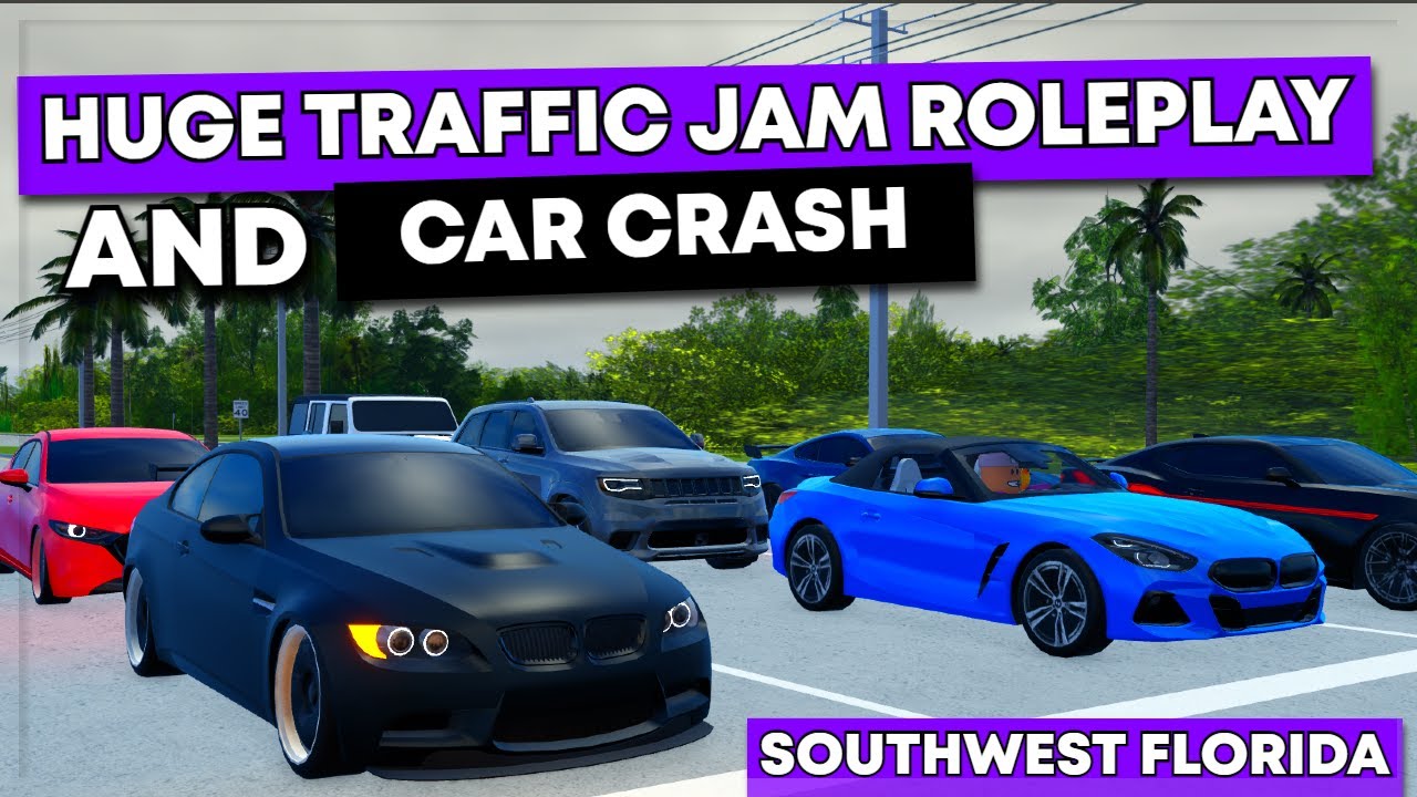 *HUGE* TRAFFIC JAM AND CAR CRASH IN SOUTHWEST FLORIDA ROBLOX - YouTube