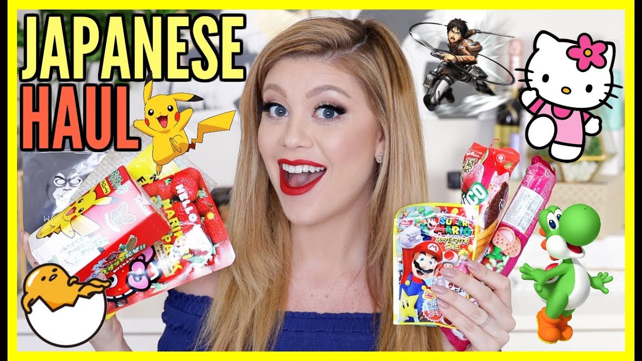 JAPANESE BEAUTY HAUL + TRYING JAPANESE SNACKS! - YouTube