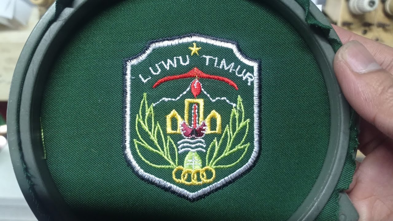 Bordir Logo Luwu Timur #timelapsevideo - YouTube
