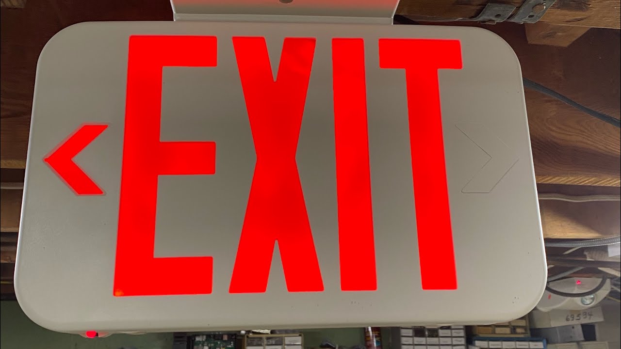 Exit sign/emergency light test 2 - YouTube