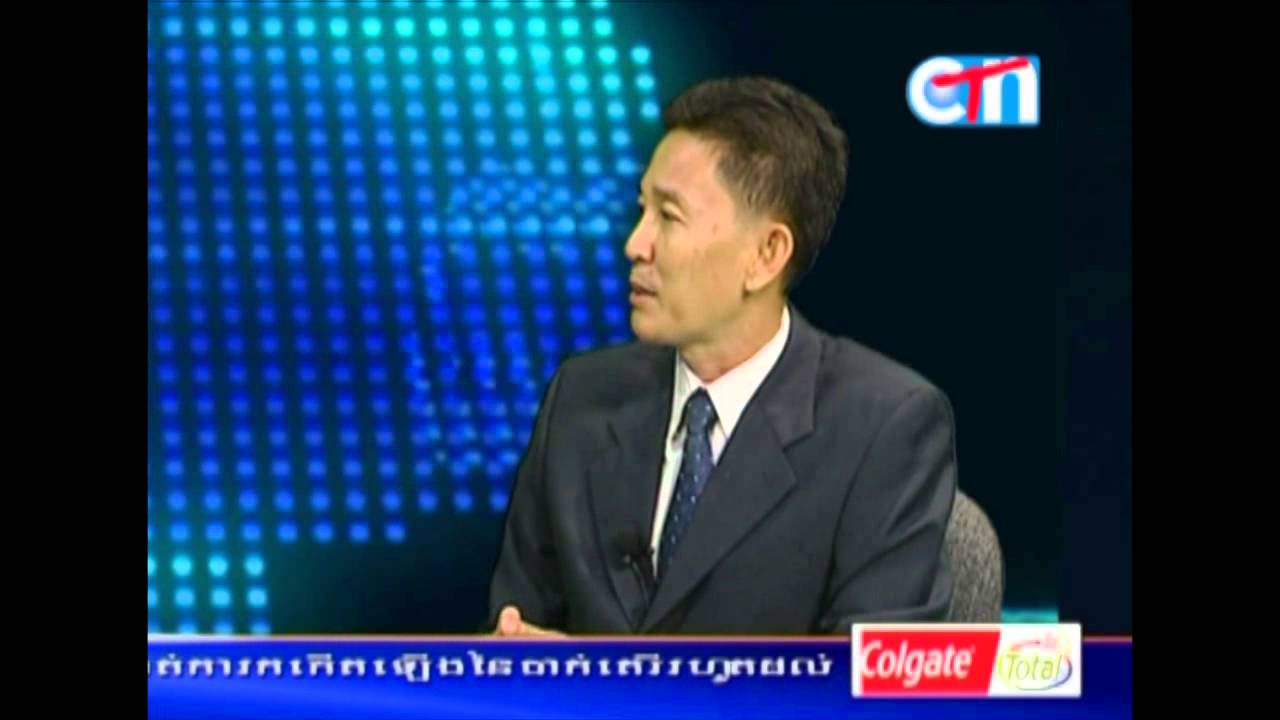 Mr.Chhith Sam Ath had Special Talk Show on Xayaburi Dam at CTN - YouTube