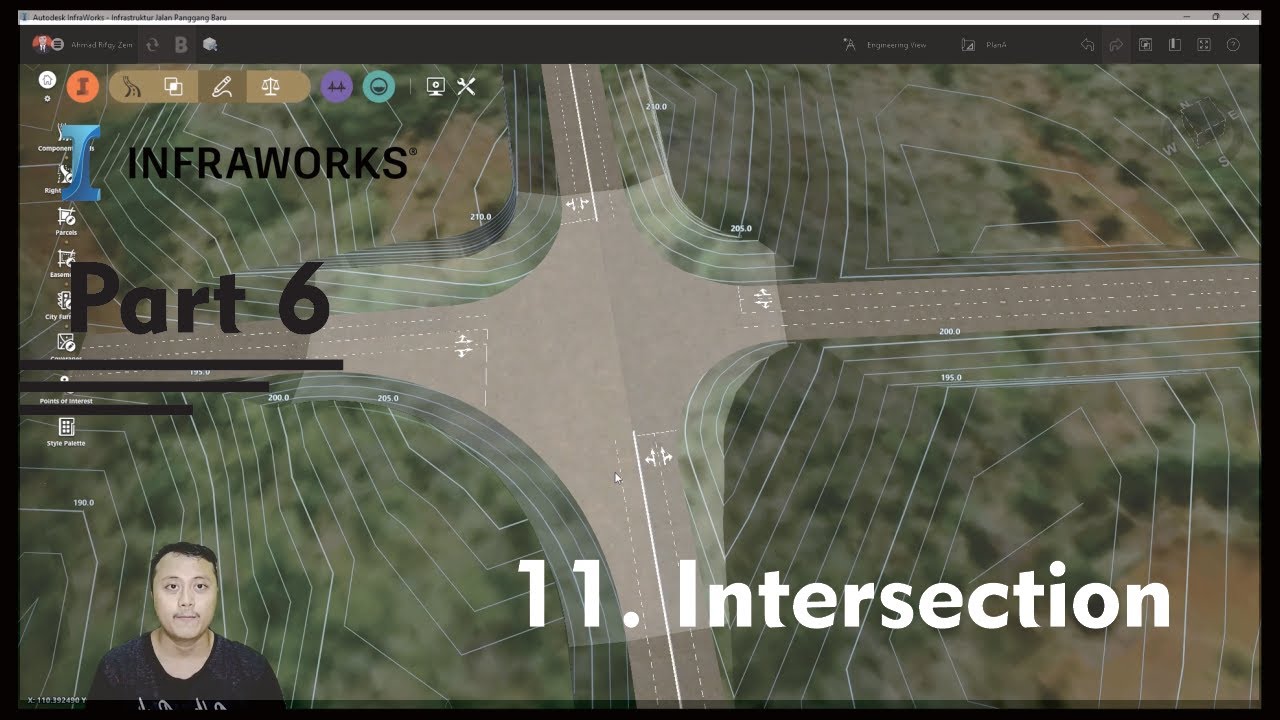 Part 6 Basic Autodesk Infraworks - Intersection - YouTube