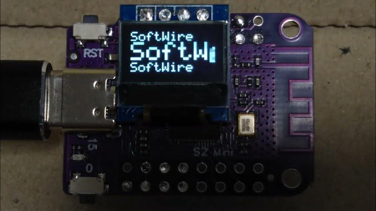 ESP32 SoftWire I2C OLED SSD1306 demo - YouTube
