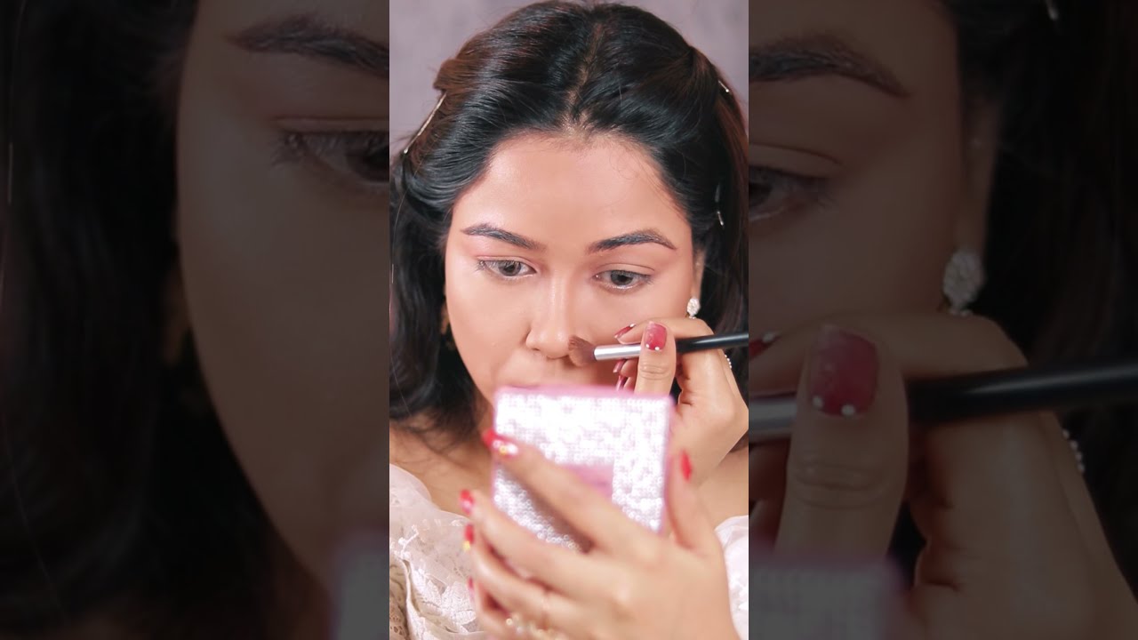 I tried Viral Blush Challenge Makeup with Pink Lipstick # ...