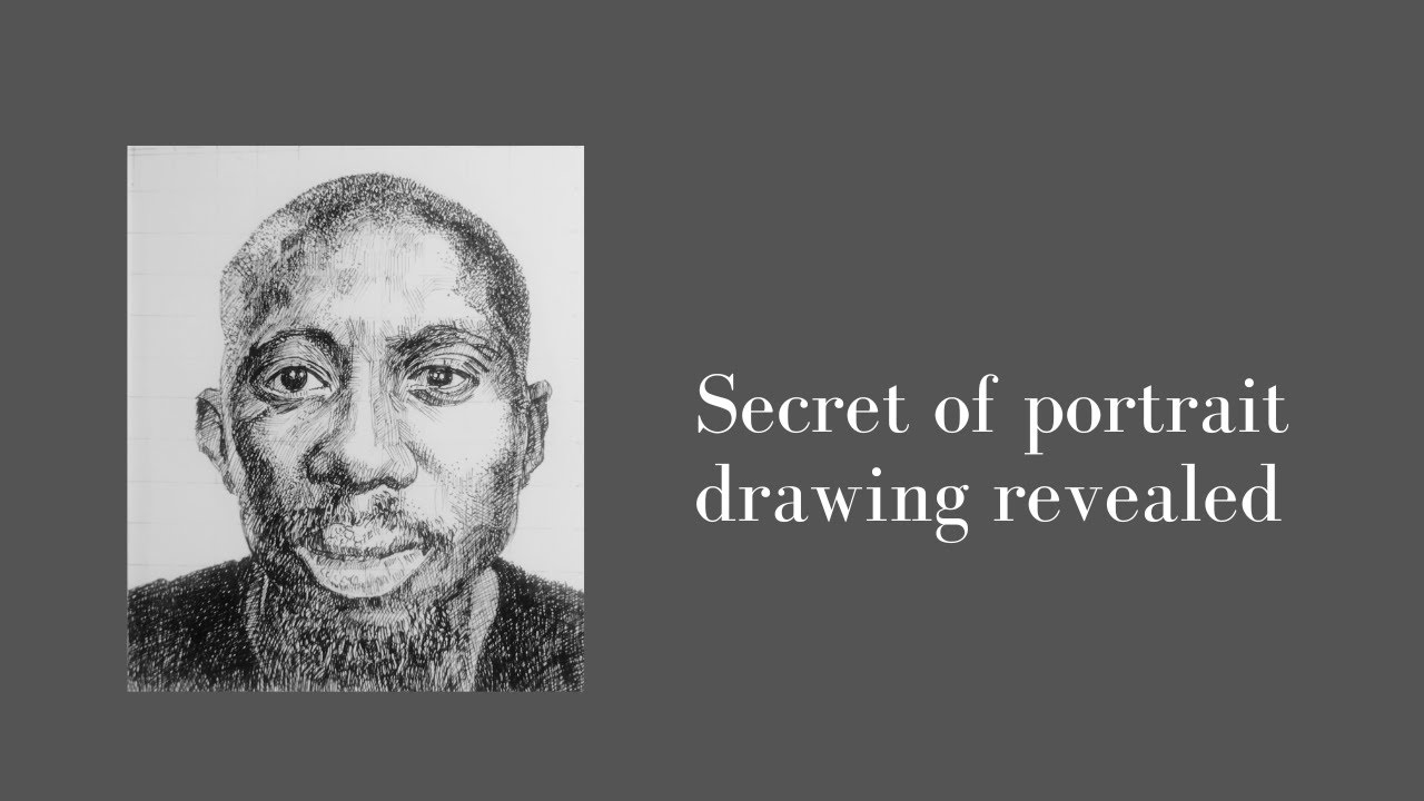 Secret of portrait drawing revealed pen and ink - YouTube