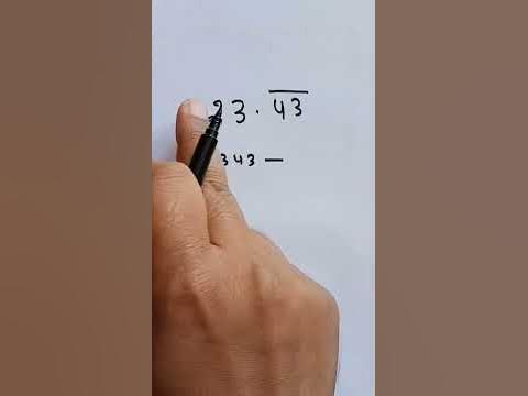 How to convert recurring decimal into rational number. - YouTube