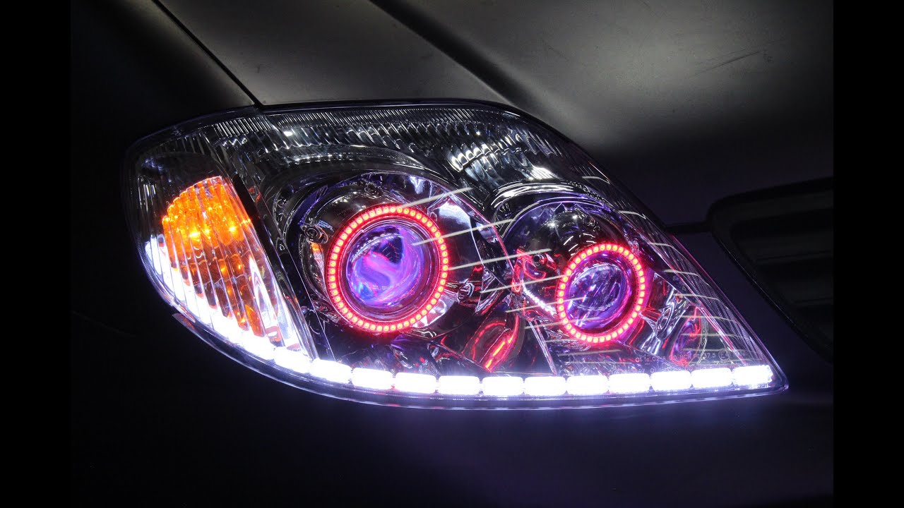 Toyota Corolla 2004 Bi-Led & Bi-Xenon RGB Angel - YouTube
