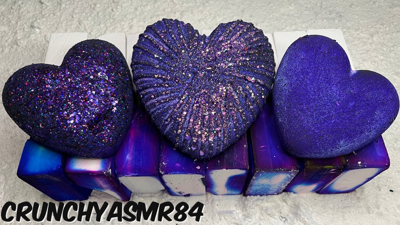 Bright Purple Dyed Blocks & Purple Hearts | Oddly Satisfying | ASMR ...