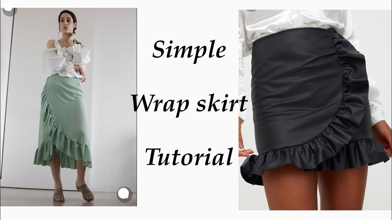 How to make a very Simple wrap skirt for Beginners - YouTube