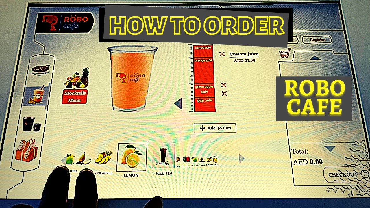 The MENU of ROBO Cafe (How to make your order) - Do it yourself ! - YouTube