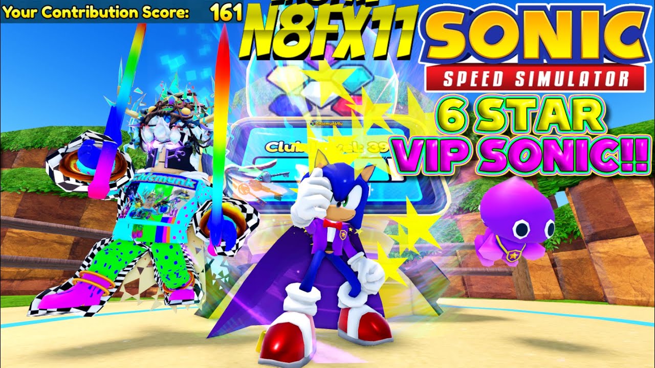 6 STAR VIP SONIC!! 161 DAYS! LET'S GO!! | Sonic Speed Simulator - YouTube